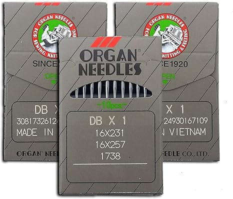 Teamwork 30 ORGAN DBx1 INDUSTRIAL SEWING MACHINE NEEDLES 16X231 16X257 FOR JUKI BROTHER (16 ...