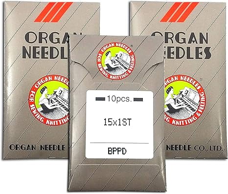 Teamwork 30 Organ 15X1ST Titanium (PD) Sharp or Ball Point Flat Shank Home Embroidery Machine ...