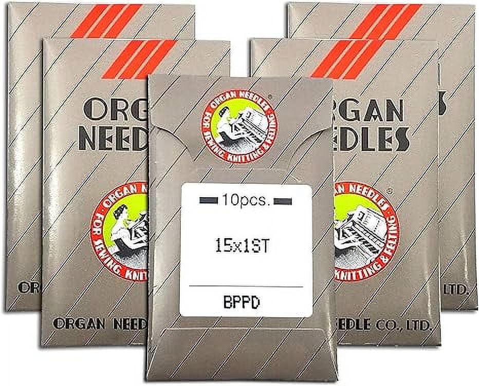 Teamwork 50 Organ 15X1ST Titanium (PD) Sharp or Ball Point Flat Shank Home Embroidery Machine ...