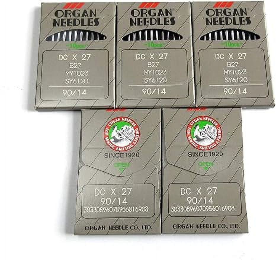 Teamwork 50 Organ Dcx27 B27 B-27 Needles for Industrial Serger Overlock Machine Juki Pegasus ...