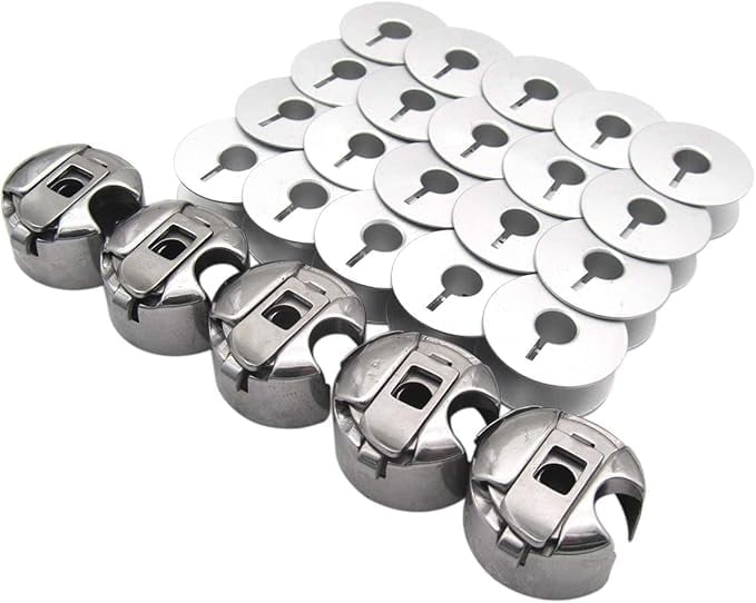 Teamwork – 5PCS L Style Bobbin Cases and 20PCS L Style Aluminum bobbins ...