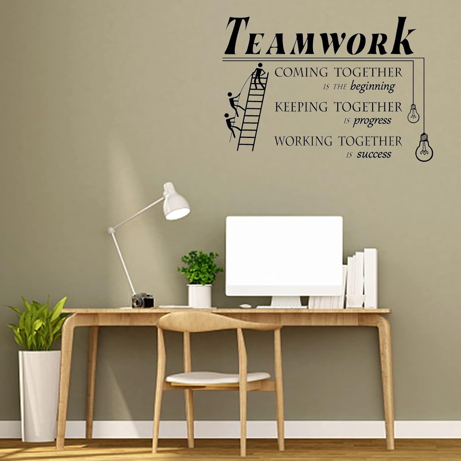 Teamwork Inspirational Quotes Wall Stickers Peel and Stick Wall Decals ...