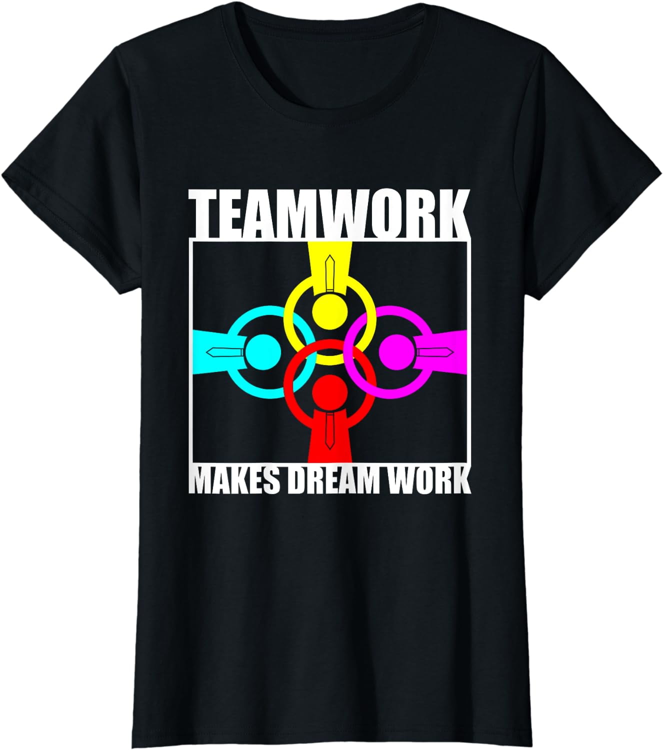 Teamwork Makes Dream Work Motivational Spirit Together Team T-Shirt ...