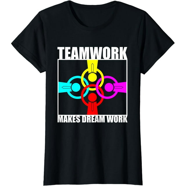 Teamwork Makes Dream Work Motivational Spirit Together Team T-Shirt ...