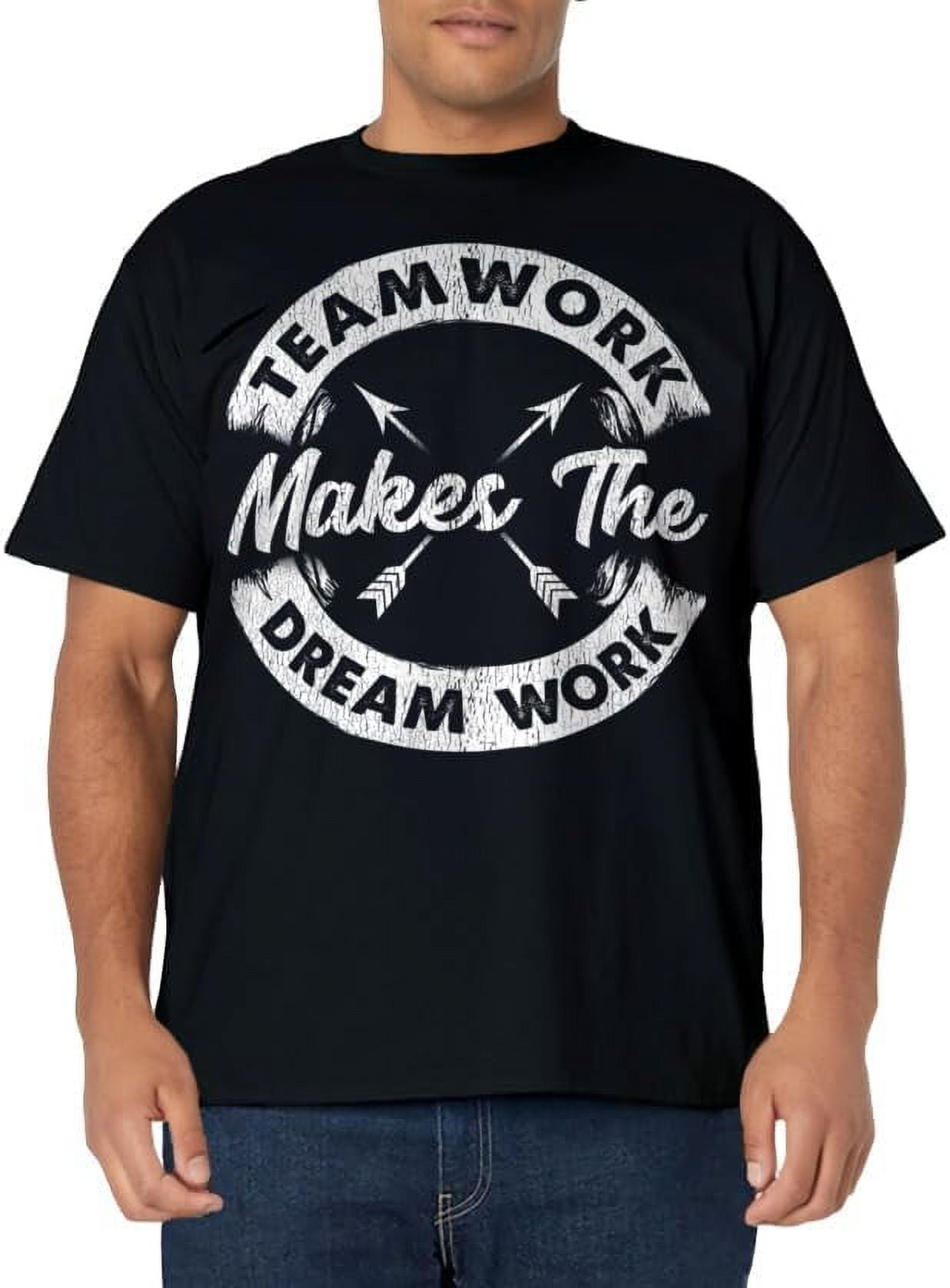 Teamwork Makes The Dream Work Team Motivational Gift Sport Short T ...
