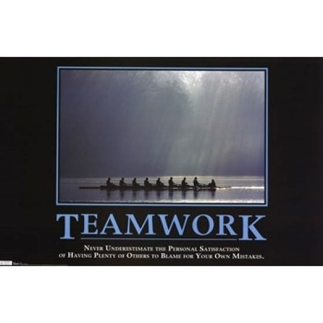 Teamwork Rowing Poster