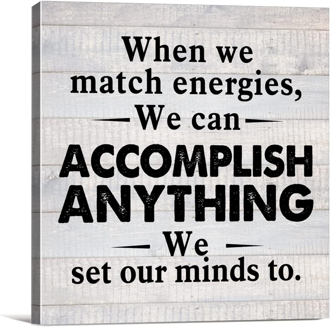 Teamwork Office Wood Box Sign Desk Decor 5x5 Inch We Can Accomplish ...