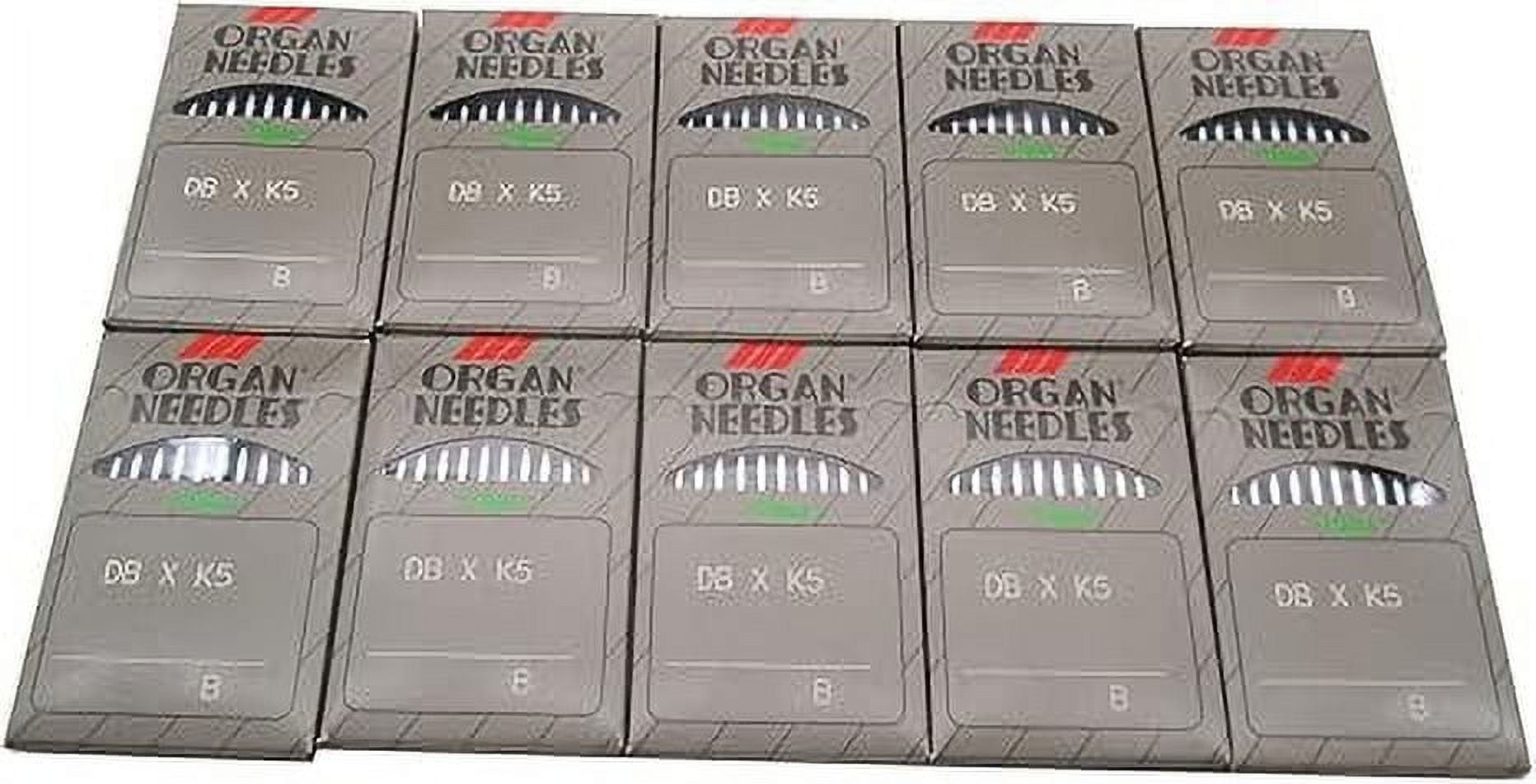 Teamwork Organ Needle - 100 Organ DBXK5 Ball Point Needles Compatible with Tajima Barudan SWF ...