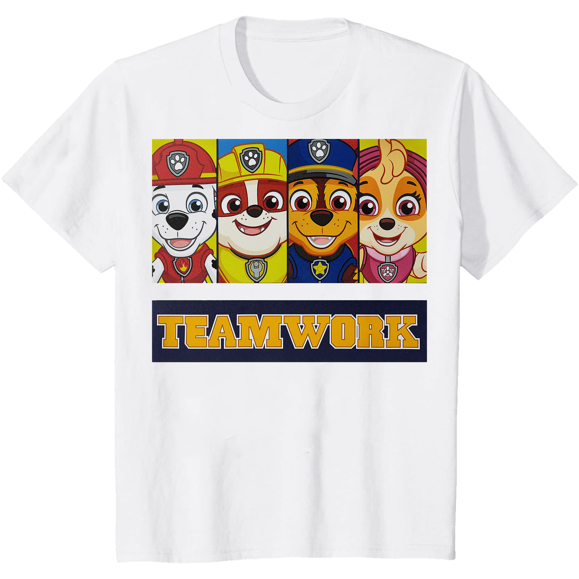 Teamwork - Paw Patrol Graphic T-Shirt Graphic T-Shirt Size 8 - Walmart.com