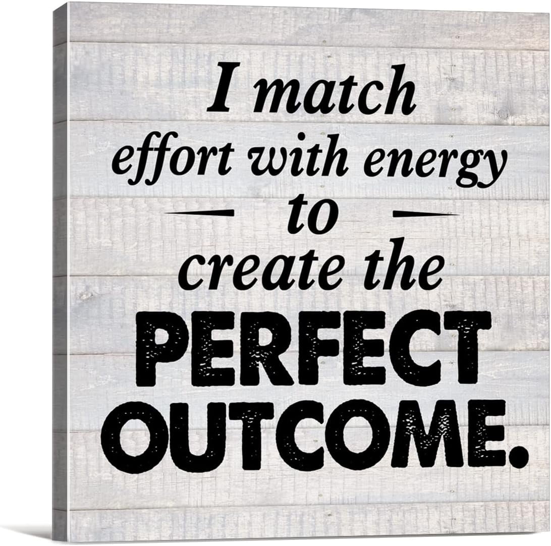 Teamwork Saying Wood Box Sign Desk Decor 7x7 Inch I Match Effort with ...