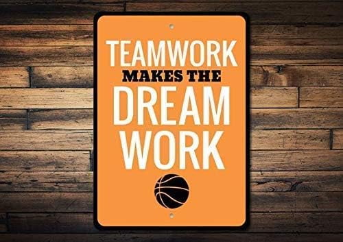 Teamwork Sign Teamwork Phrase Sign Teamwork Decor Locker Room Sign ...