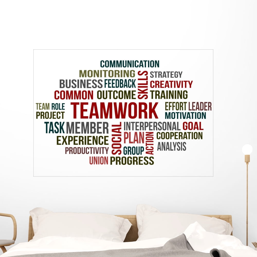Teamwork Wall Mural by Wallmonkeys Peel and Stick Graphic (48 in W x 34 ...