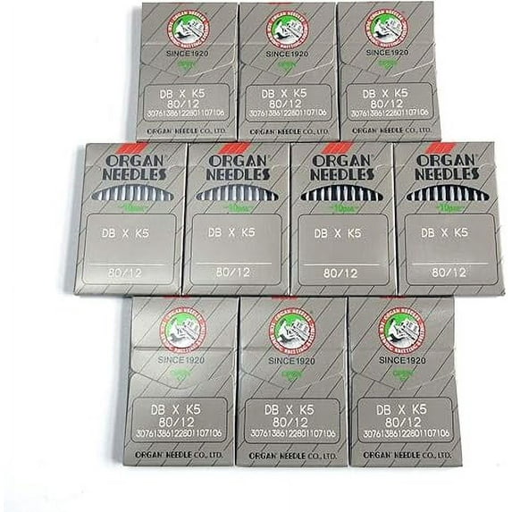 Teamwork evernice 100 Organ Dbxk5, Db-K5 Round Shank Needles for Tajima ...