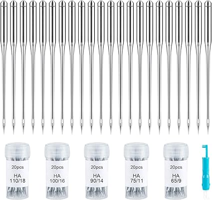 Teamwork ilauke 100 PCS Sewing Machine Needles Universal Regular Point ...