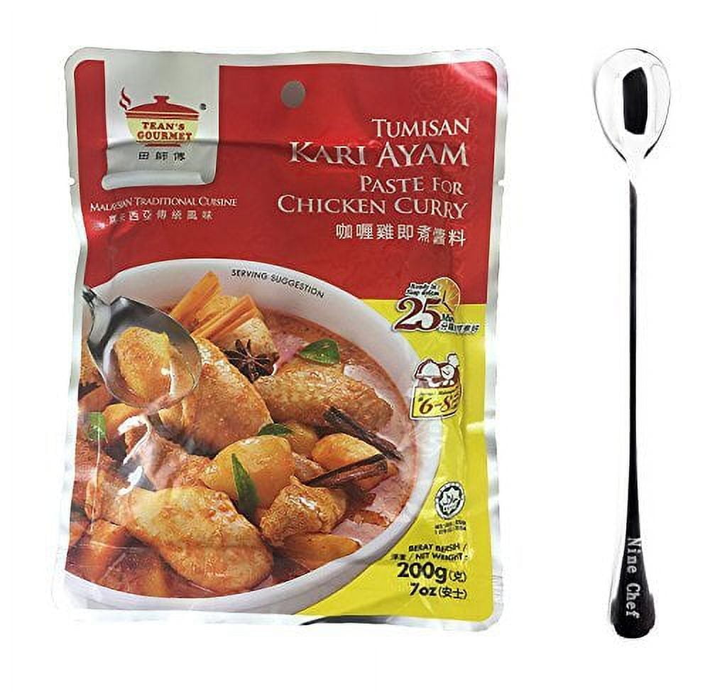 Teans Gourmet Malaysian Traditional Cuisine Tumisan Kari Ayam Paste for Chicken Curry (6 Pack ...