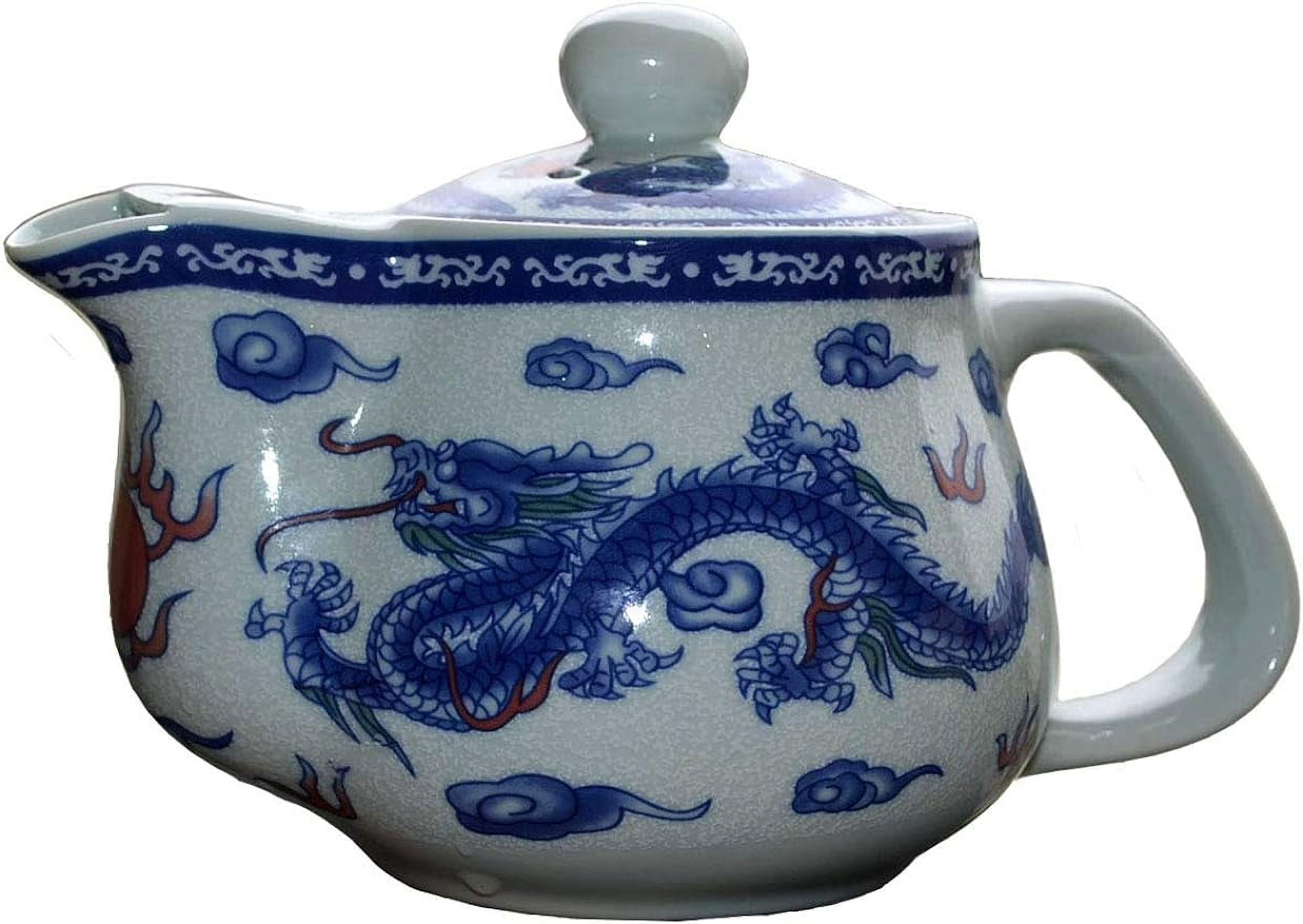 Teapot 17oz Blue White Dragon Stainless Filter Wire Infuser for Loose ...
