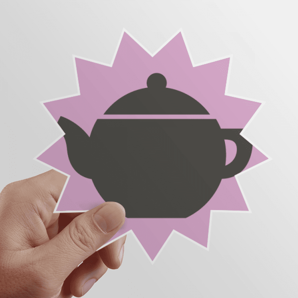 Teapot China Pattern Sun Vinyl Sticker Luggage Graffiti Flower Decal ...