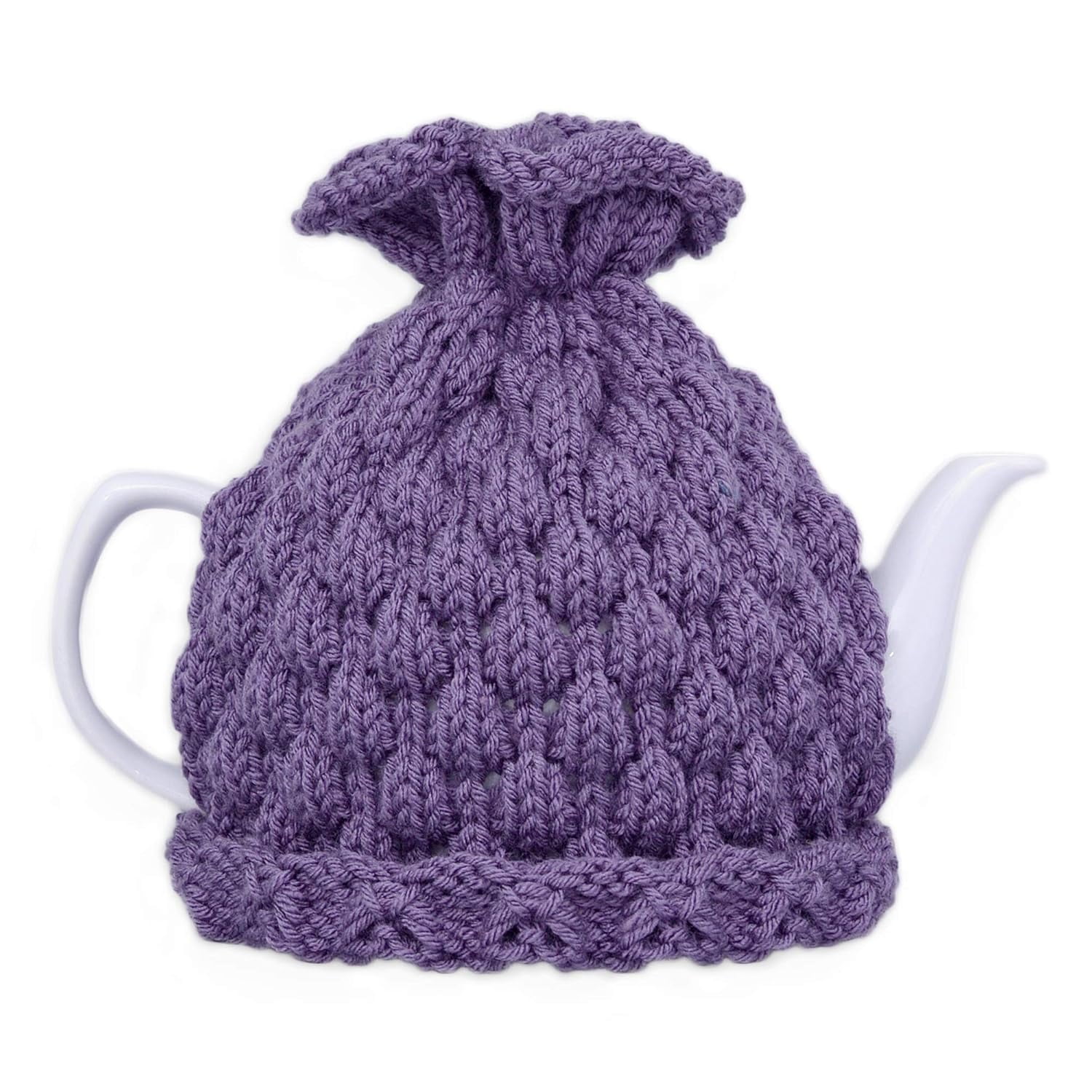 Teapot Cozy Knitted Tea Lovers Gift Purple Table Centerpiece - Walmart.com