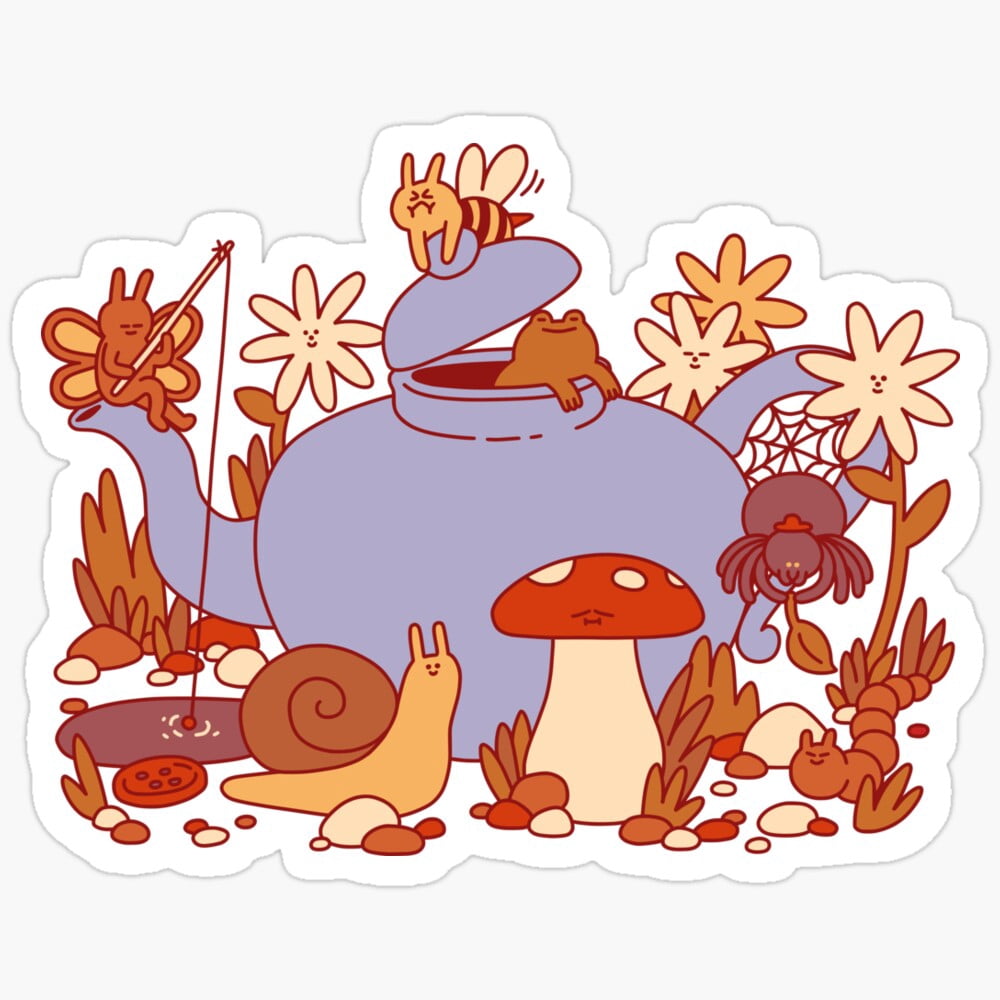 Teapot Hangout Sticker Phone Decal Water Bottle Stickers Car Decals ...