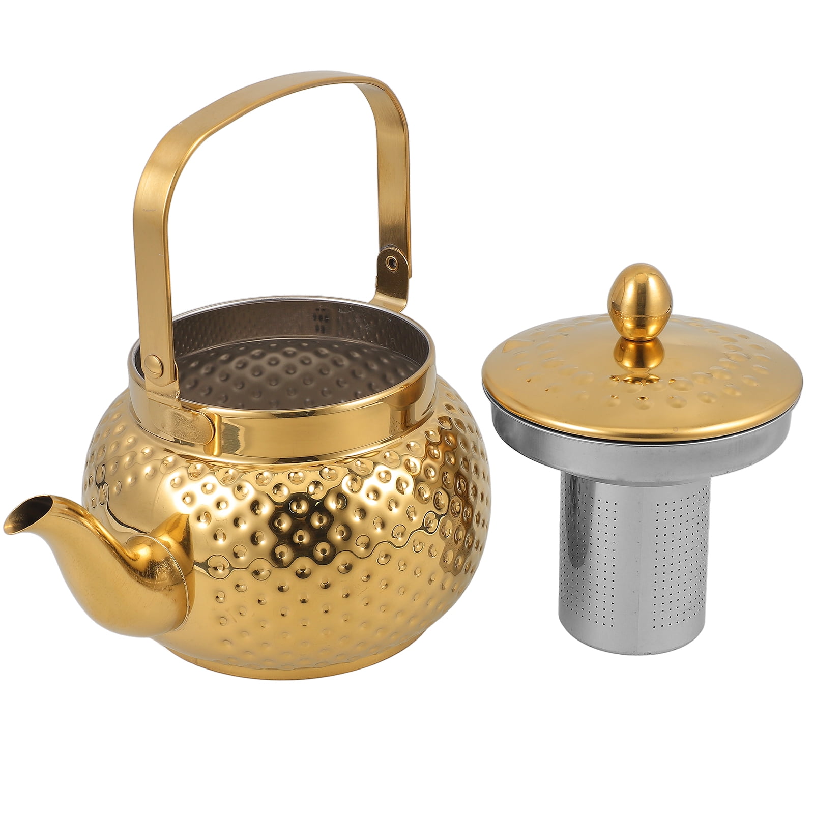 Teapot Machine Afternoon Stands Strainer Kettle Office Travel Golden ...