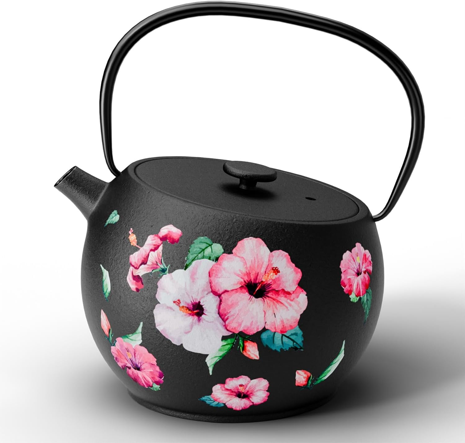 Teapot with Removable Infuser, Cast Iron Tea Kettle Stovetop Safe ...