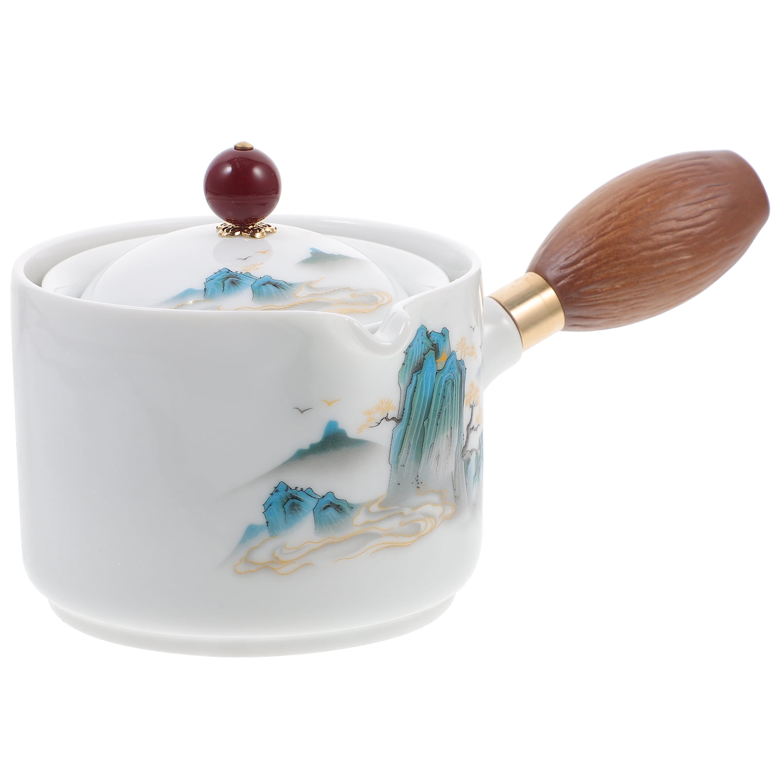 Teapot Side Handle Chinese Ceramic Teapot 360 degree Rotation Tea Ware ...