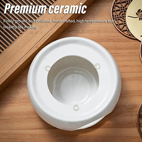 Teapot Warmer Ceramic, Tea Light Warmer, White Round Teapot Stove ...