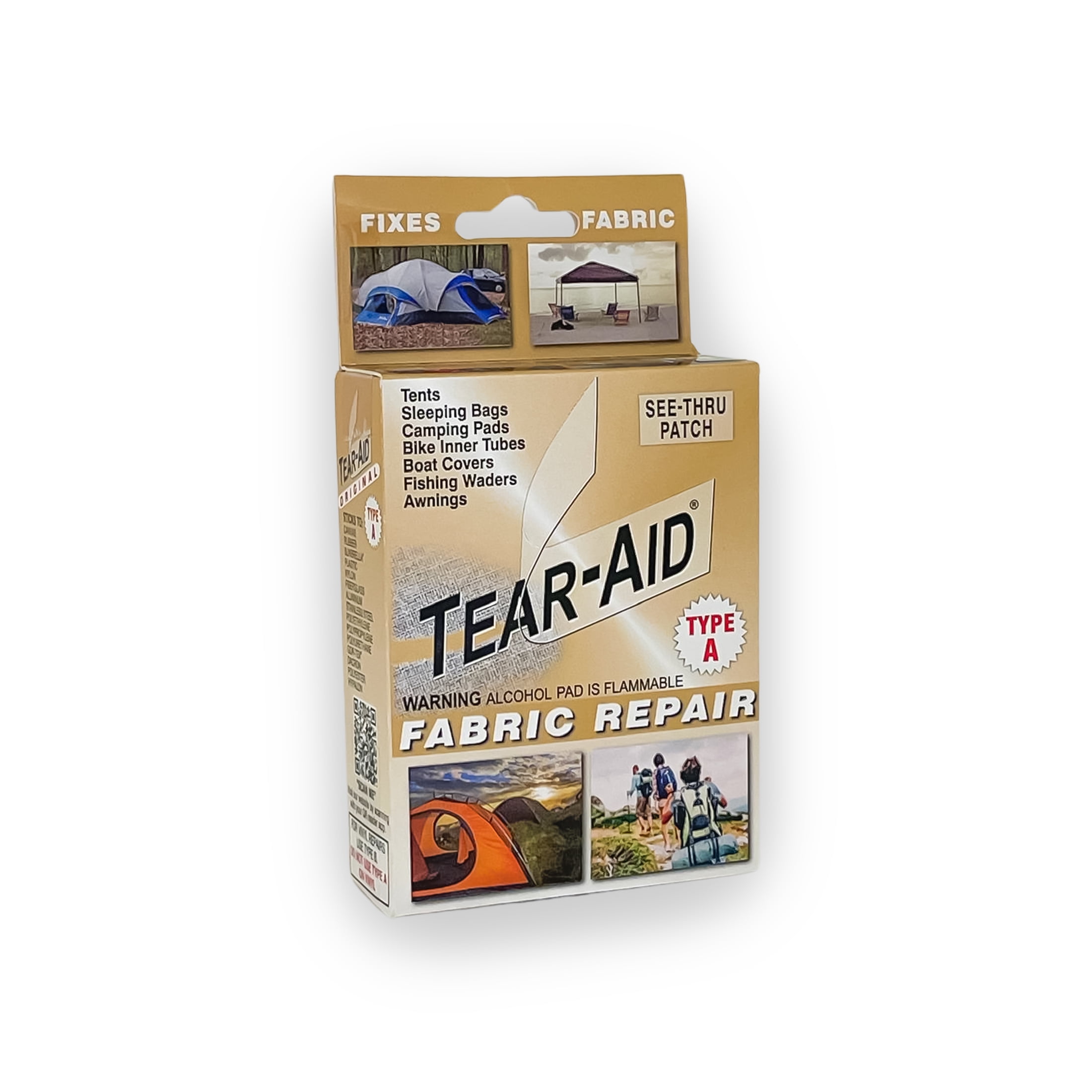 Tear-Aid Repair Patch Kit for Fabrics with Assorted Size Patches and ...