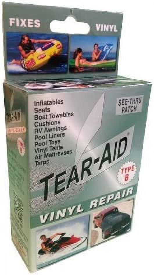Tear-Aid Type B Green PVC Fabric Tape Vinyl Repair Patch Kit, 3" X 12 ...