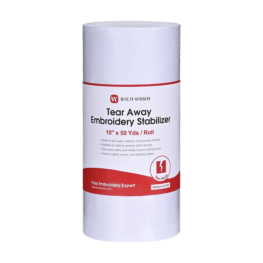 Tear Away Embroidery Machine Stabilizer roll package 2.0 oz 10in ...