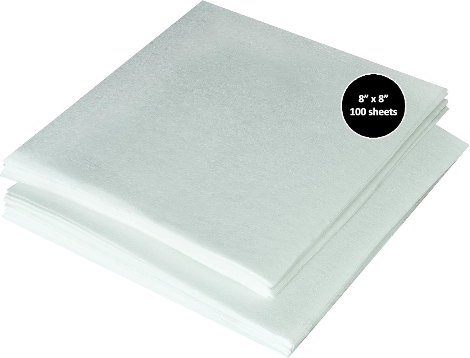 Tear Away Stabilizer for Embroidery – 100 Precut Sheets 8"x8" – Medium ...