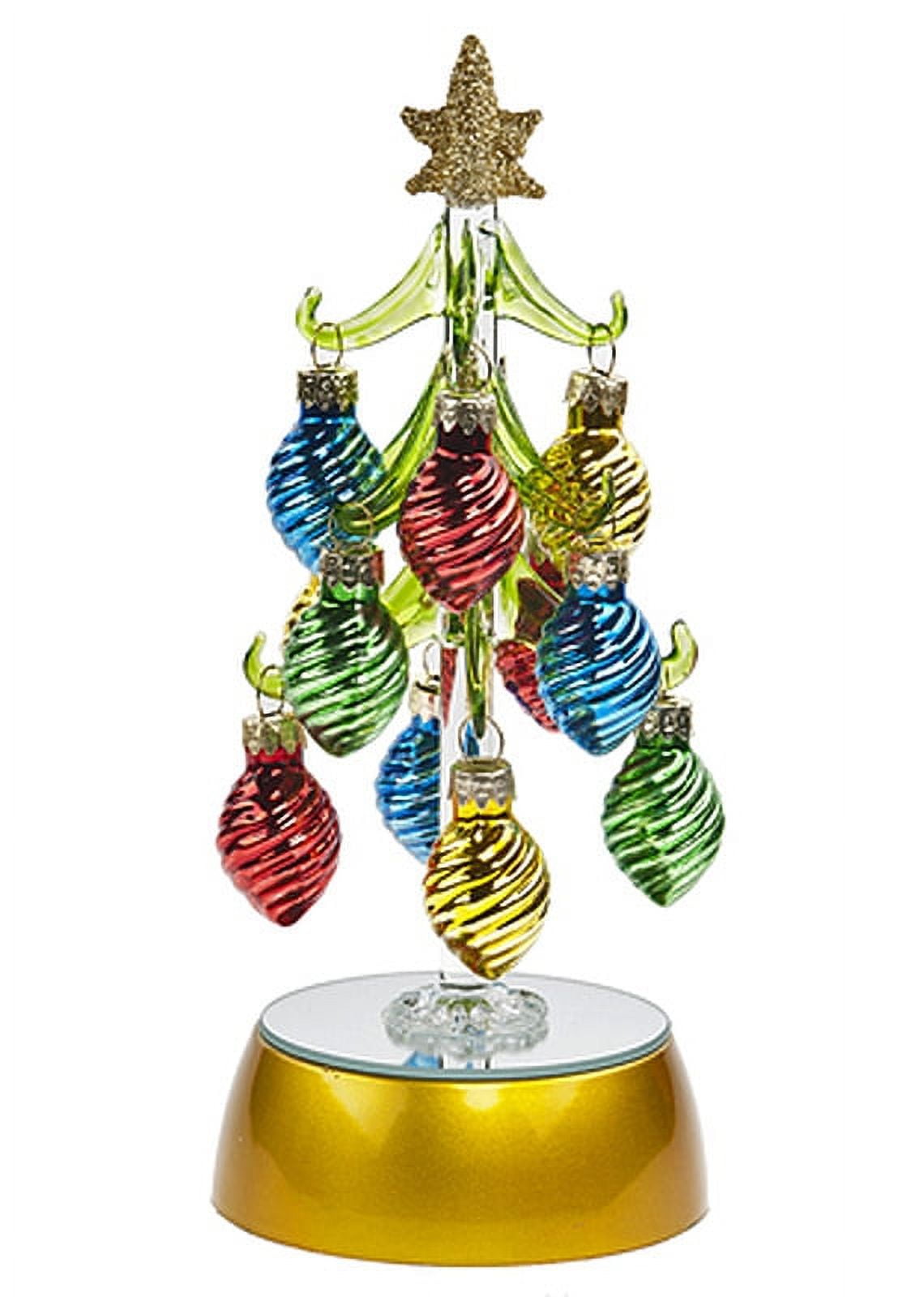 Tear Drop Shaped Ornaments Light Up Mini Christmas Tree - By Ganz ...