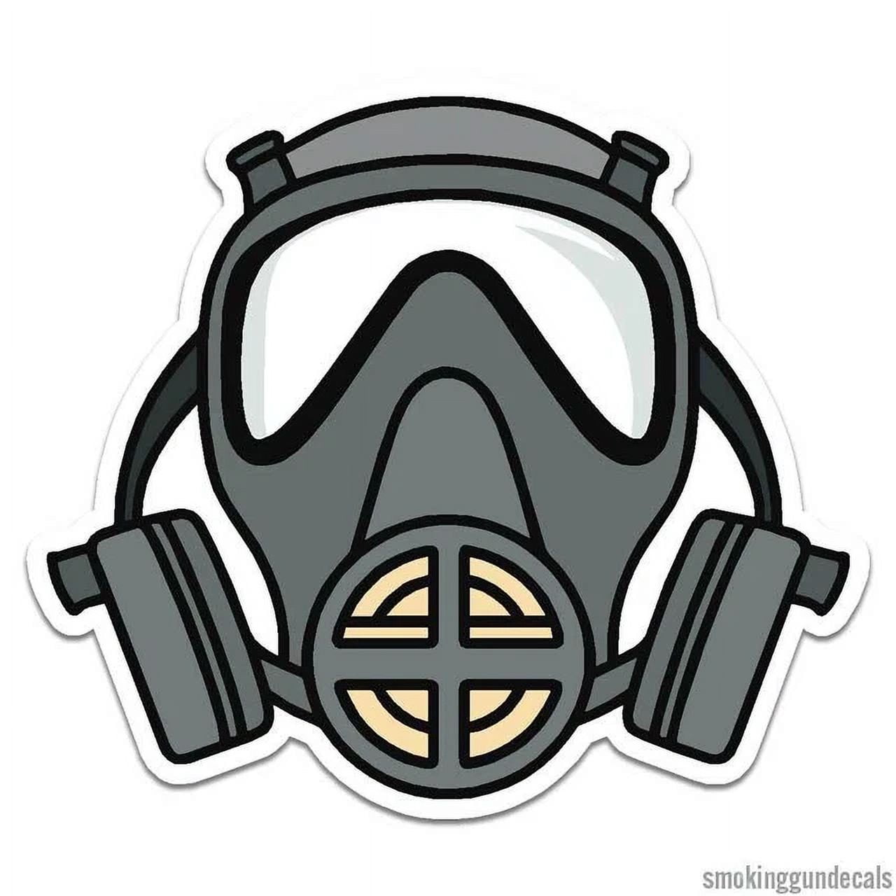 Tear Gas Mask Sticker Indoor Outdoor Phone Decal Water Bottle Stickers ...