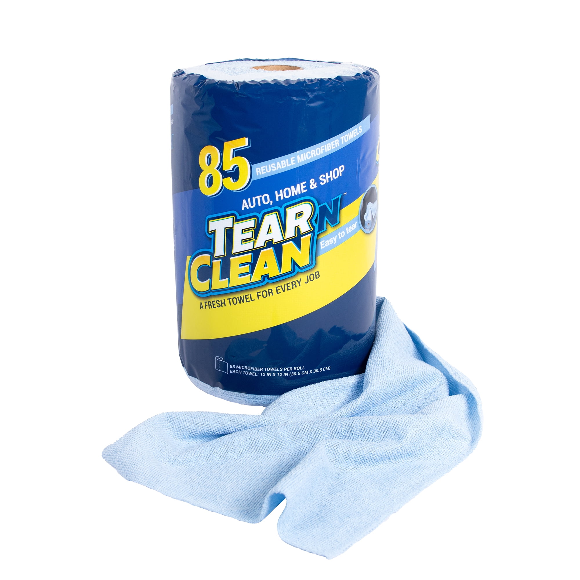 "Tear-N-Clean Commercial Microfiber Cleaning Cloth Roll - 85 Pack, 12 ...