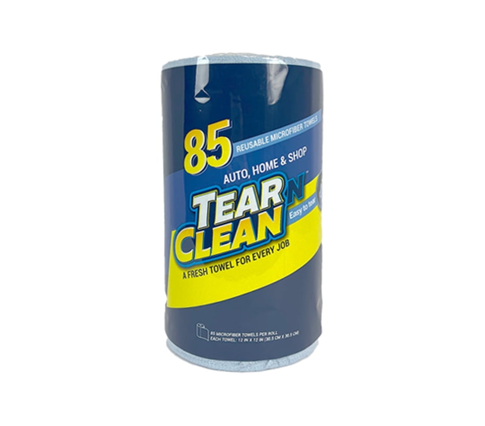 Tear-N-Clean Microfiber Cleaning Cloth Roll - 85 Pack, Tear Away Towels ...