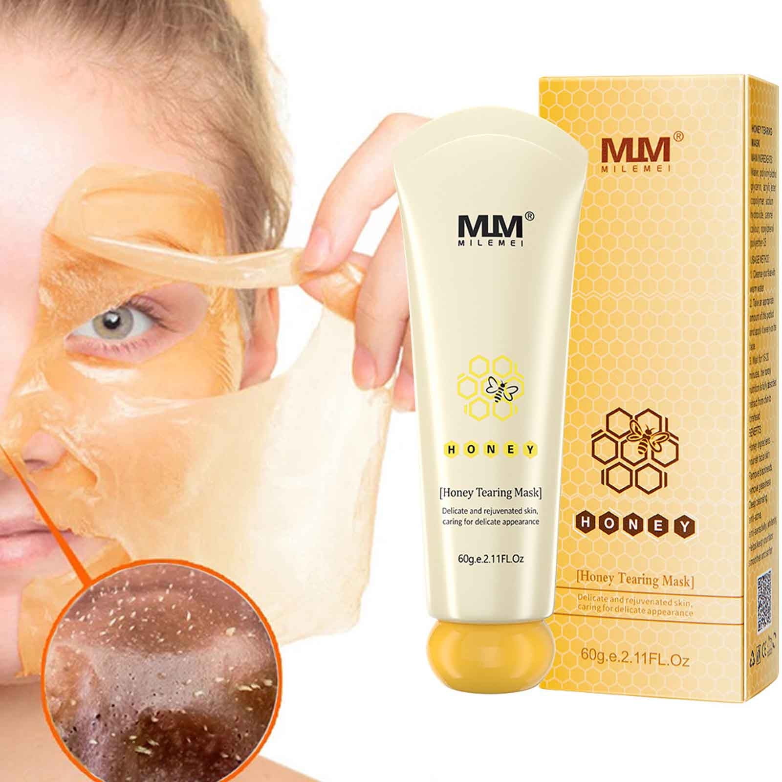 Tear Off Honey Mask For Removes Blackhead, Gold Face Mask, Peel Off ...
