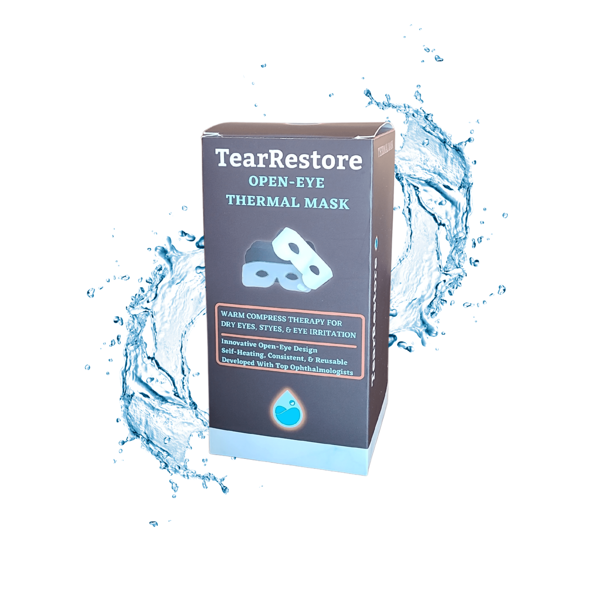 Tear Restore Open-Eye Warm Compress Mask for Dry Eyes, Styes, and ...