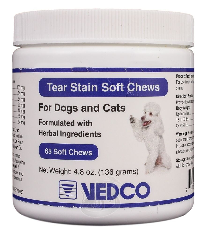 Vedco Tear Stain Soft Chews 65ct - Natural Antibiotic Supplement for ...