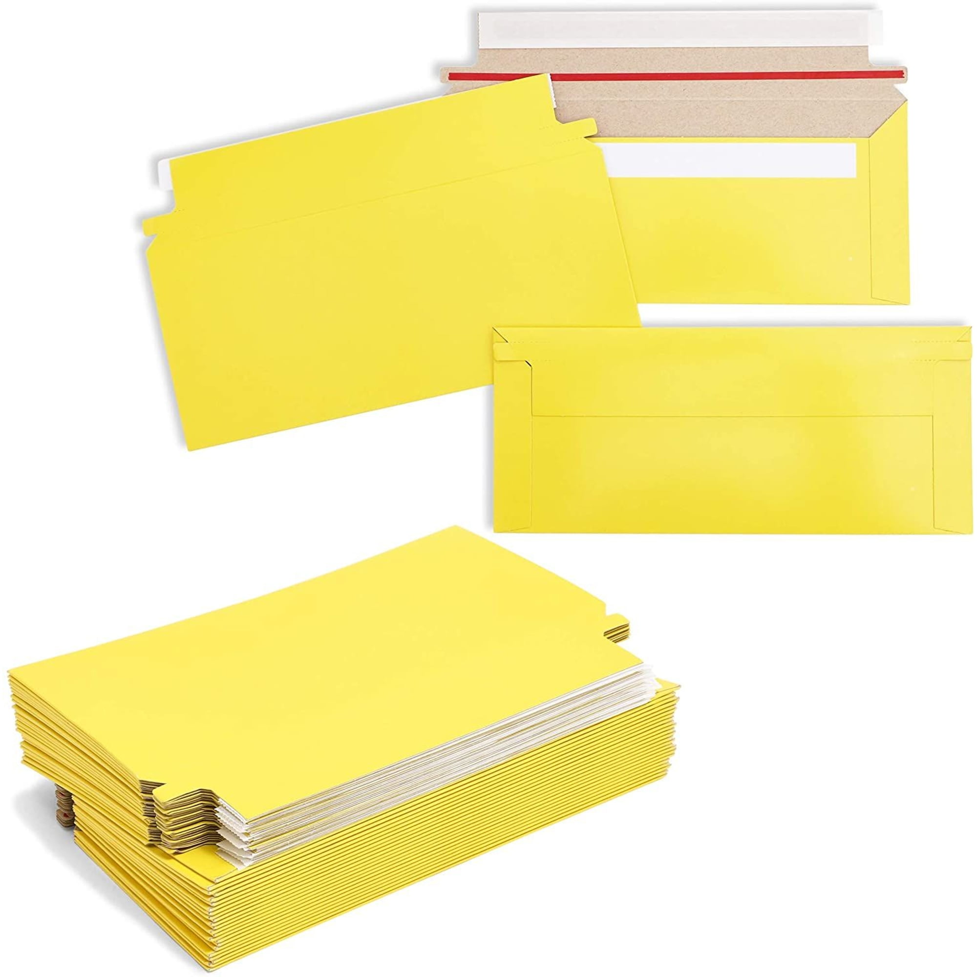 Juvale Office Tear-Strip Yellow Envelopes with Seal (48 Pack) - Walmart.com