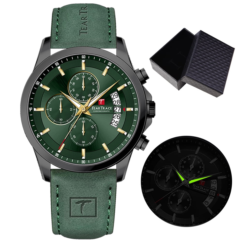 Tear trace Men Watches Fashion Quartz Leather Wrist Watches Men's ...
