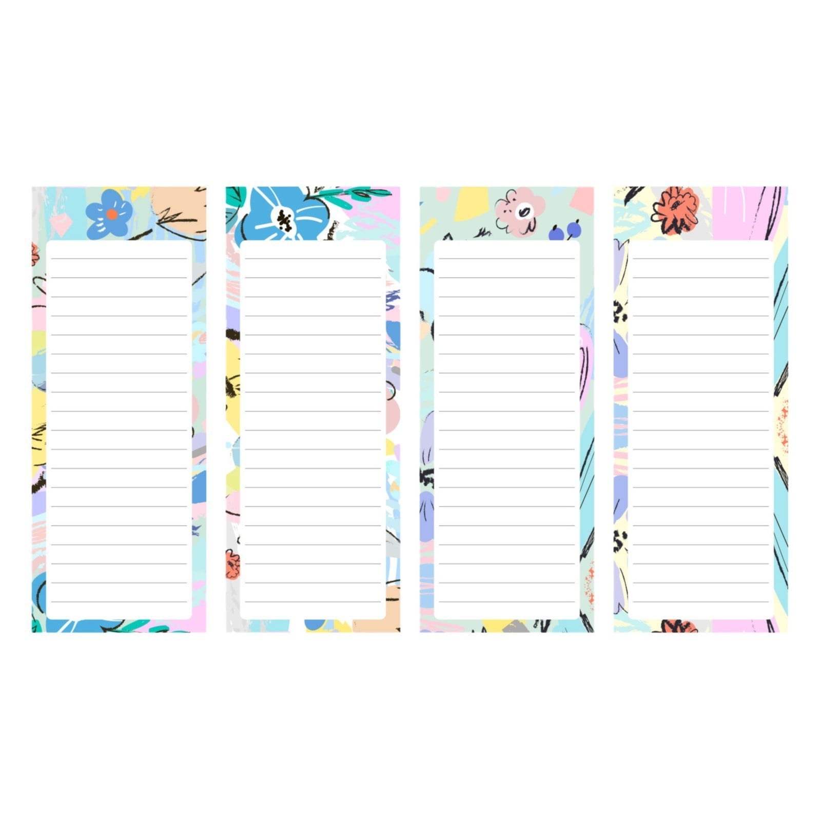 Tearable Rubber Head Long Notes Simple Daily Horizontal Lines Notepad ...