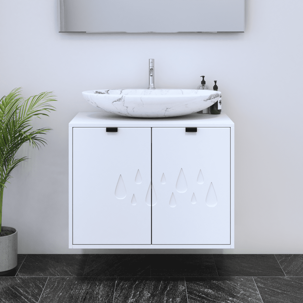 Teardrop 2D 80 Floating Bathroom Vanity (32" Width) - Walmart.com