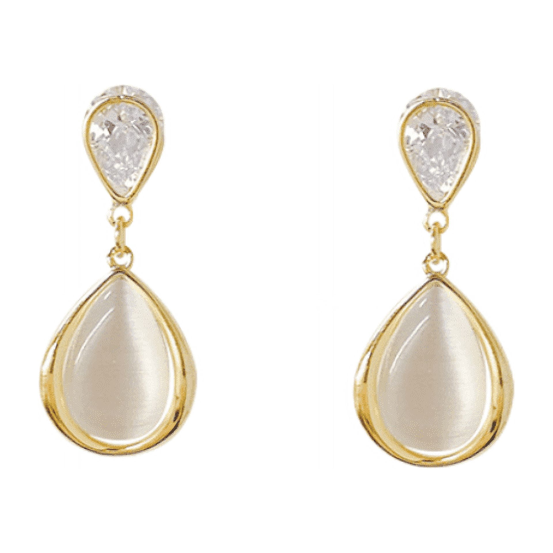 Teardrop Bridal Earrings for Wedding, Prom - Elegant Cubic Zirconia ...