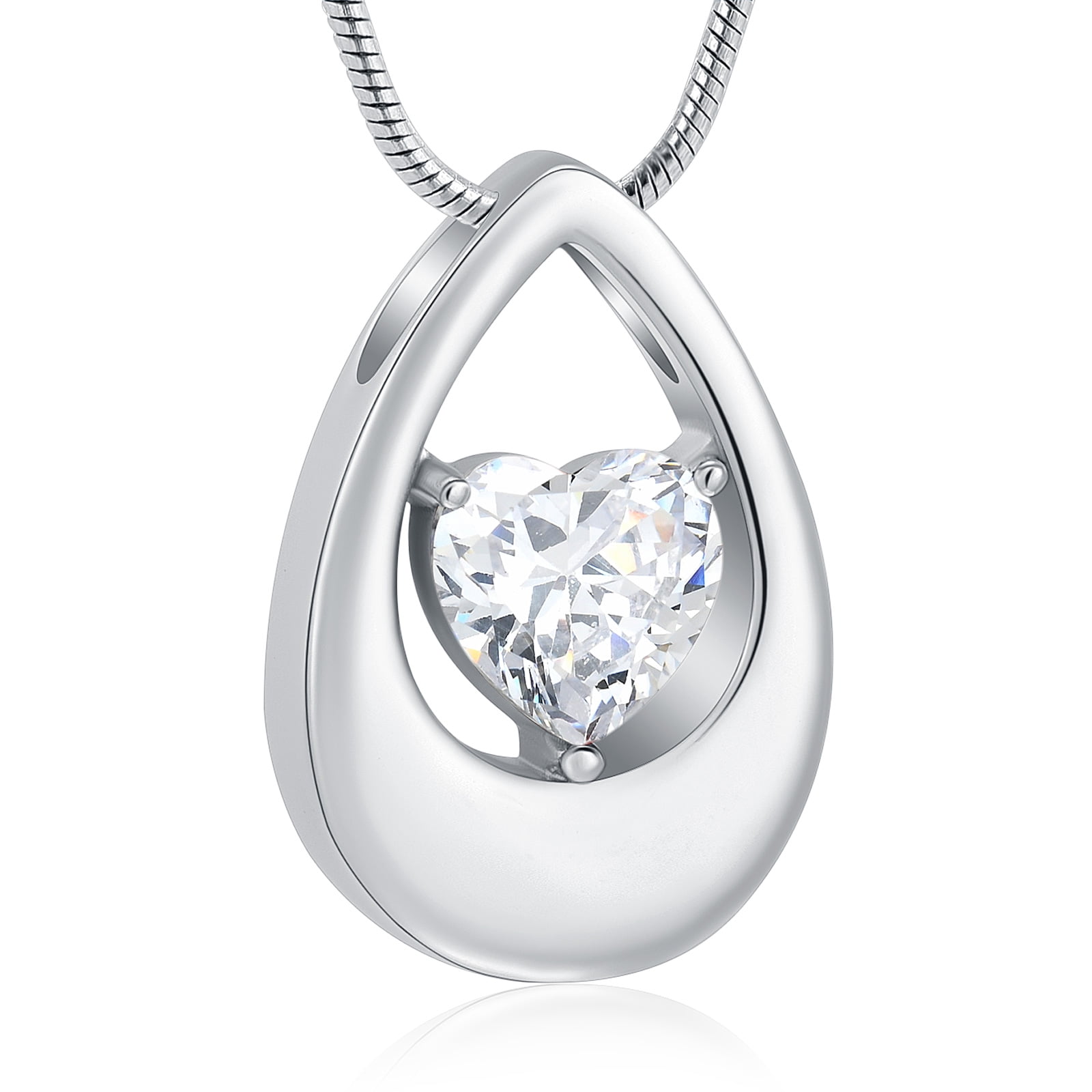 Teardrop Cremation Jewelry Memorial CZ Teardrop Ashes Keepsake Urns ...