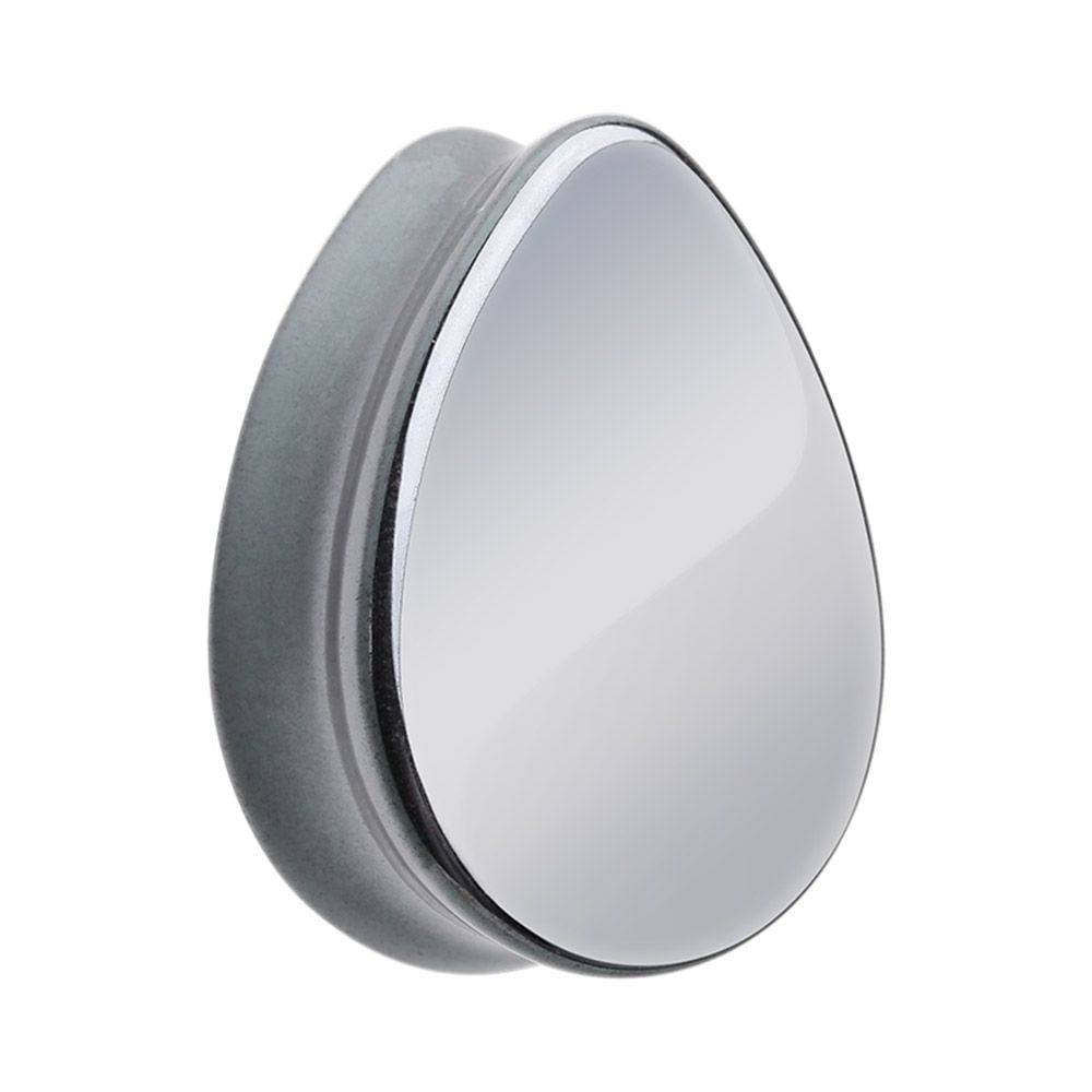 Teardrop Hematite Stone Double Flared Ear Gauge Plug - Walmart.com