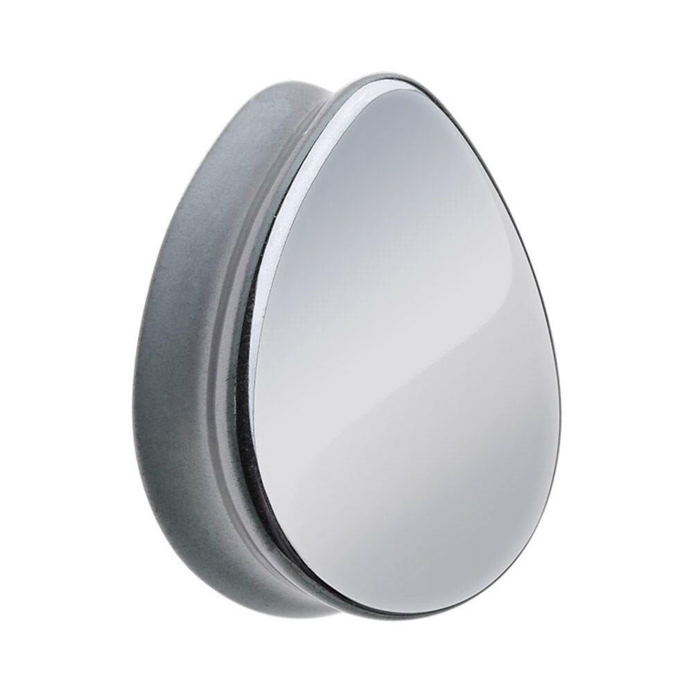 Teardrop Hematite Stone Double Flared Ear Gauge Plug - Walmart.com