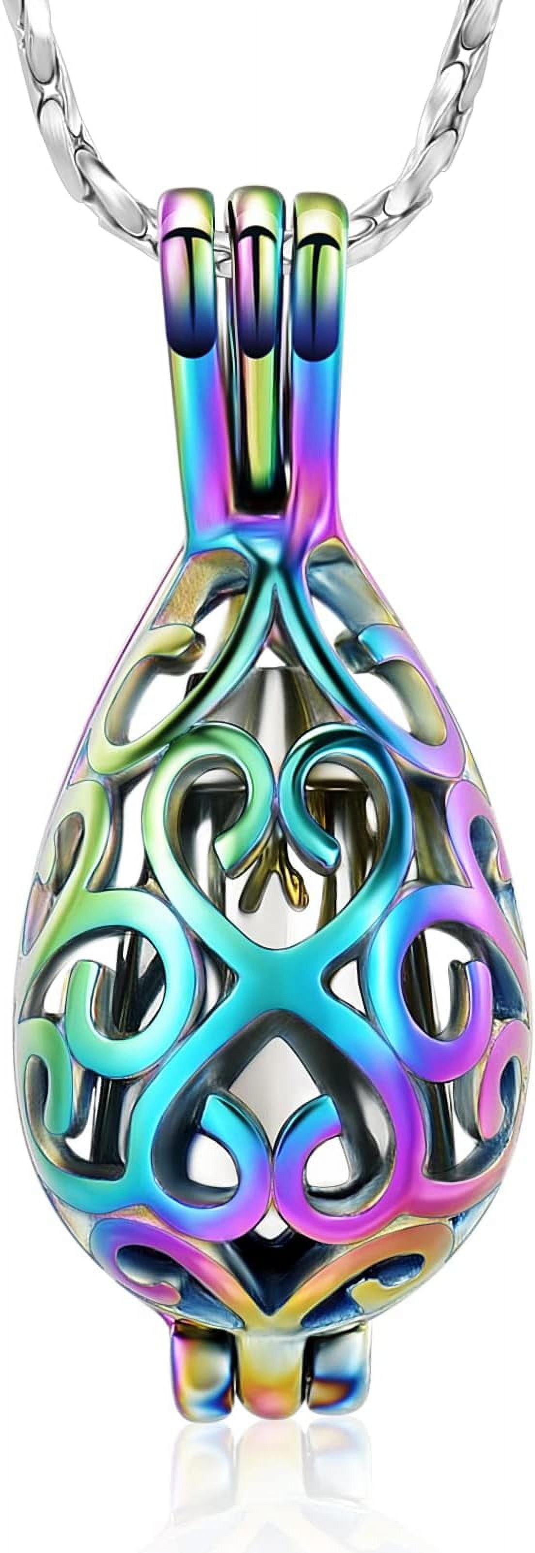 Teardrop Keepsake Necklace Cremation Urn Memorial Pendant Necklace with ...