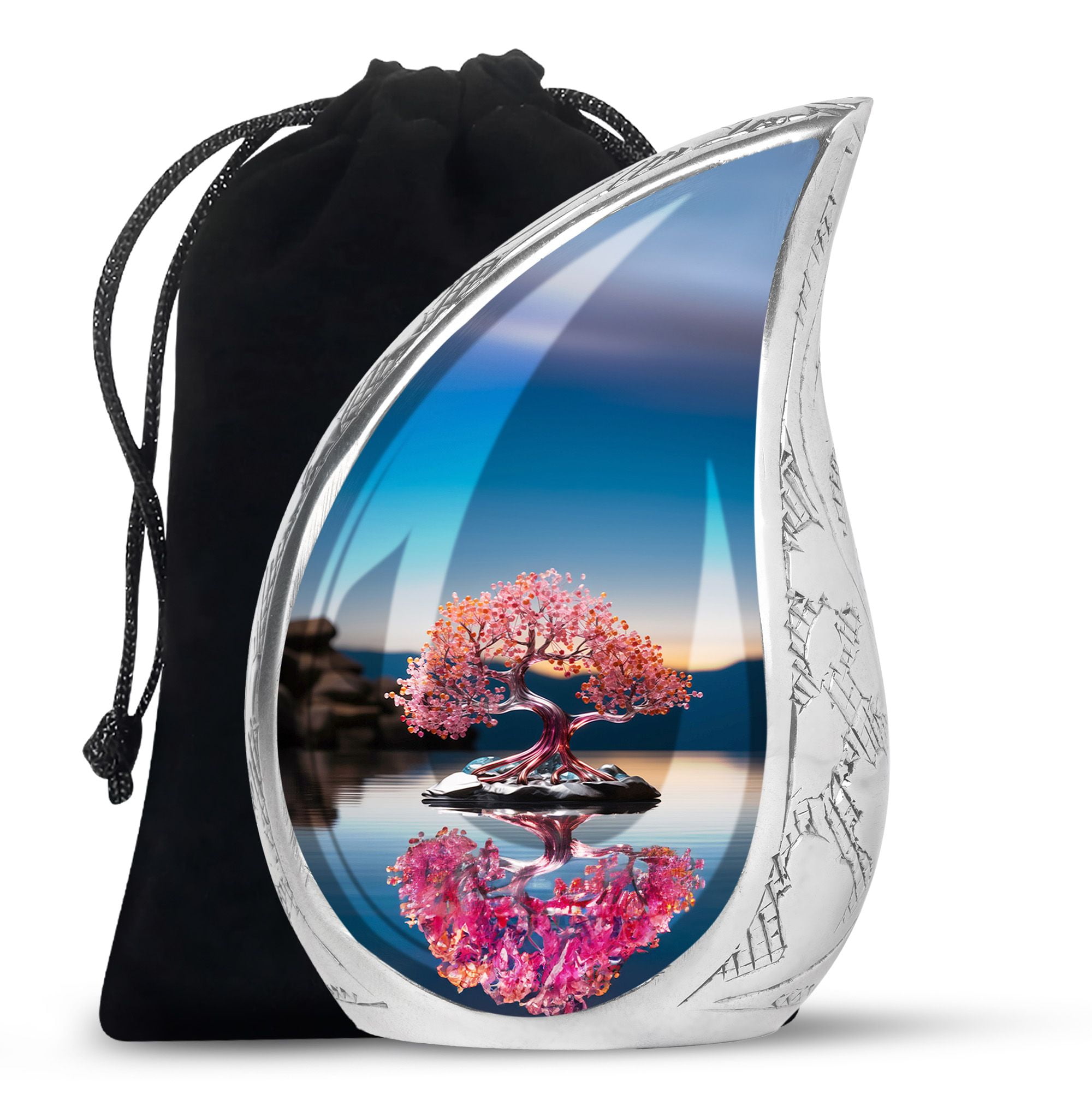 Teardrop Large Tree of Life Urn, Cremation Urn, Decorative Urns for ...