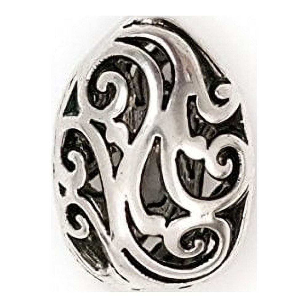 Teardrop Pewter Filgree Puff Bead 17x13mm - Walmart.com