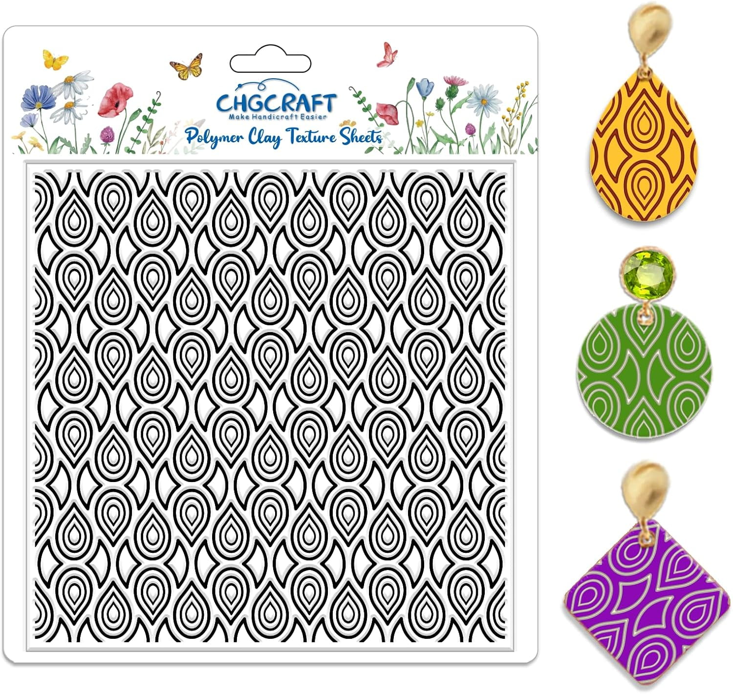 Teardrop Polymer Clay Texture Sheets Repeating Seamless Pattern ...